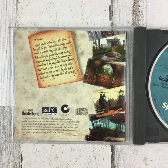 Broderbund | Video Games & Consoles | Myst Pc Cd Rom Windows 3 1994 ...